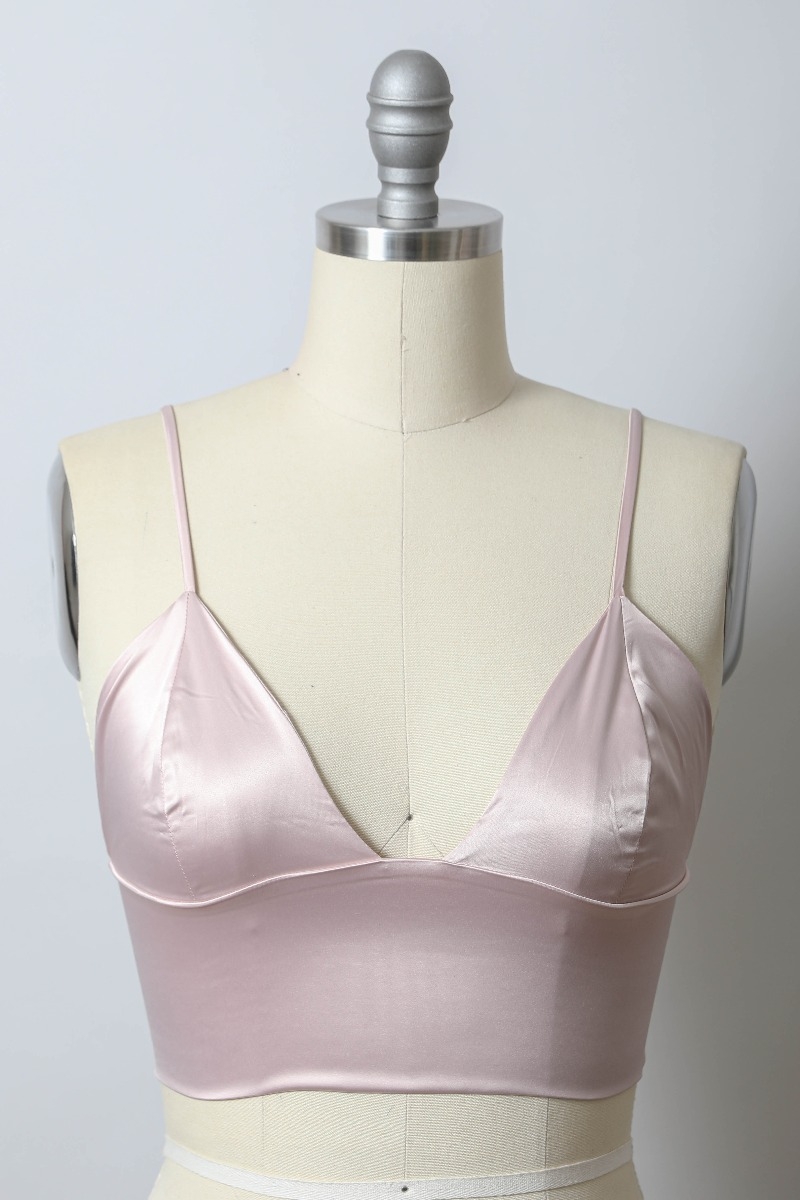 Leto Wholesale - Buy Satin Longline Bralette Bra In Bulk Qty