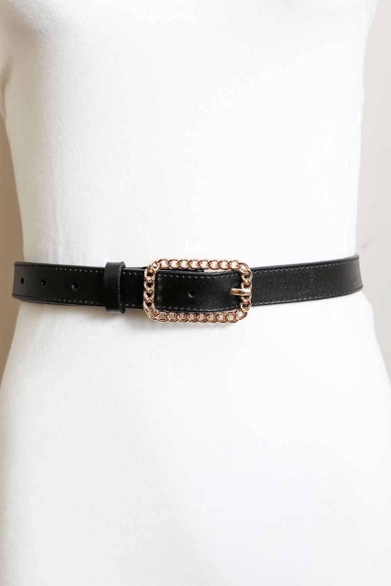Gold Chain Buckle Belt