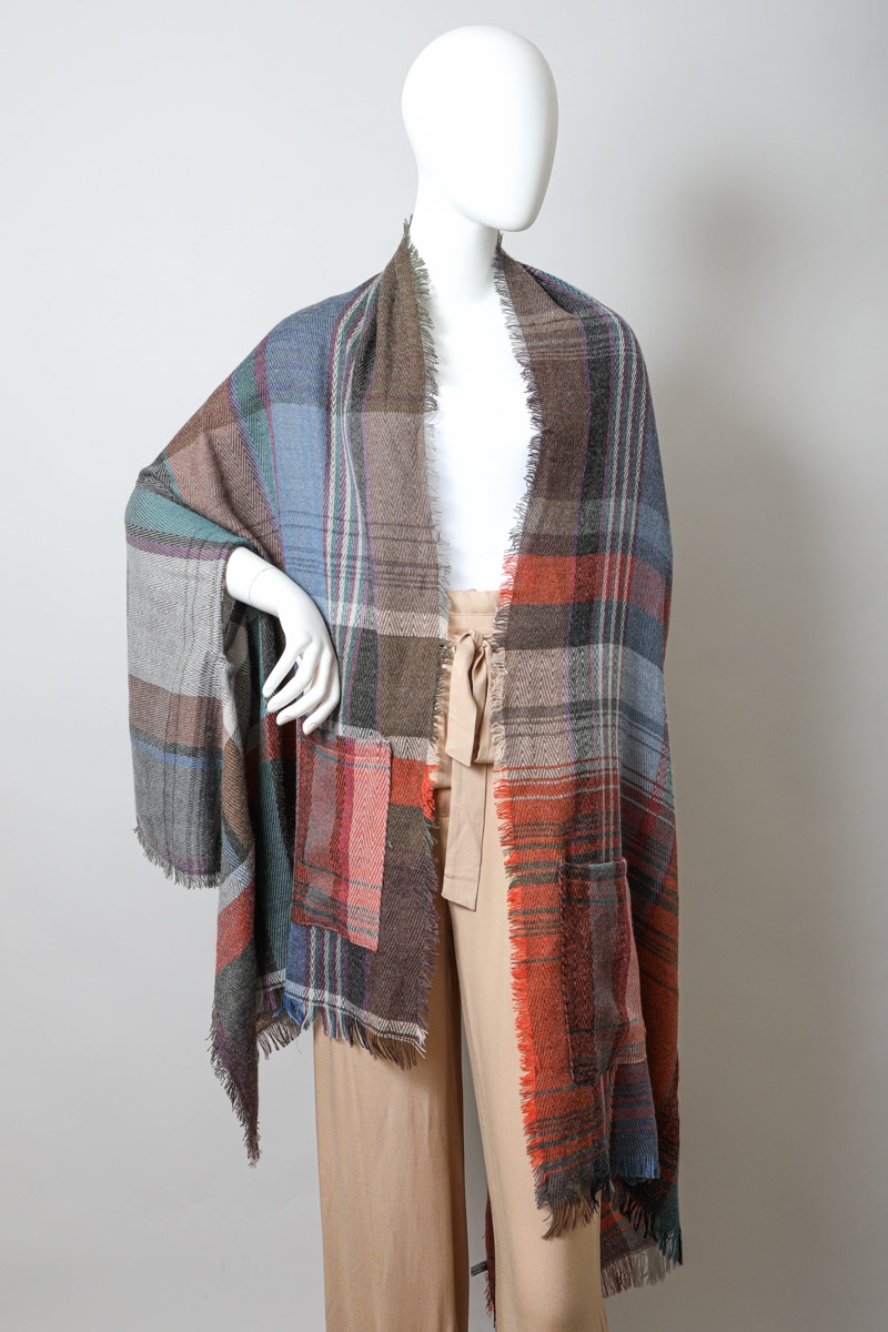 Multicolor Plaid Pocket Ruana - The Perfect Blend of Comfort and Style ...
