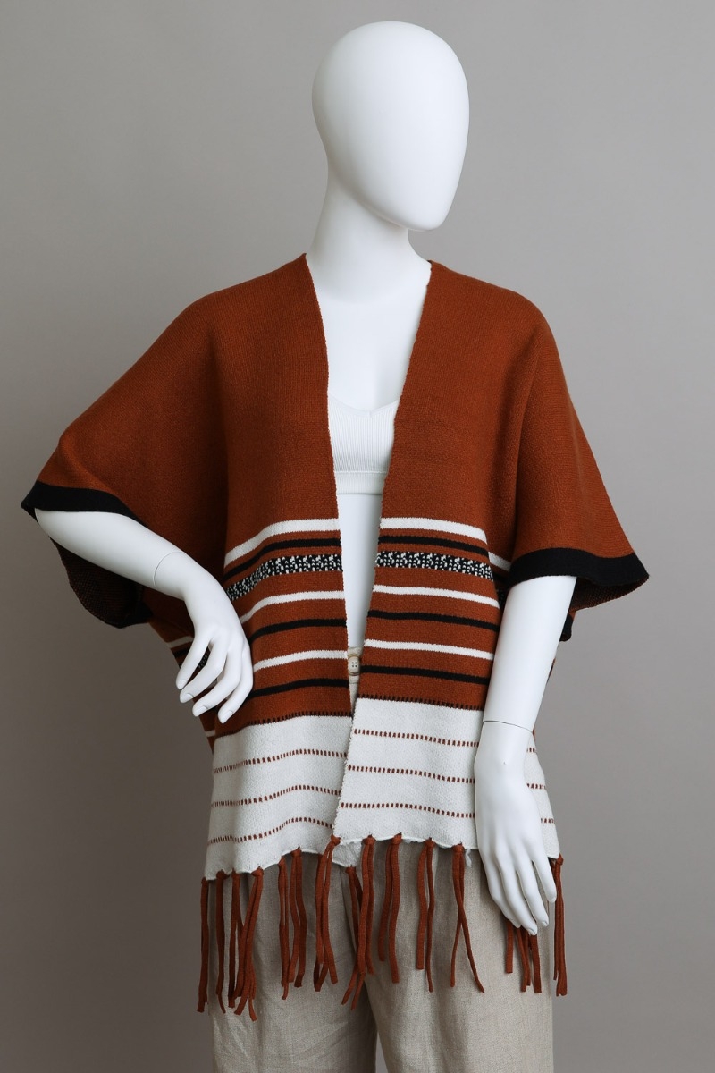 Step Into Cozy Elegance with Our Western Luxe Fringed Ruana